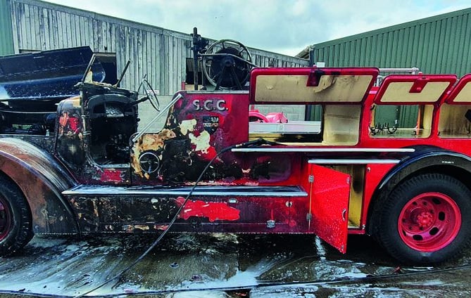 Fire engine restored after devastating blaze | wokingnewsandmail.co.uk