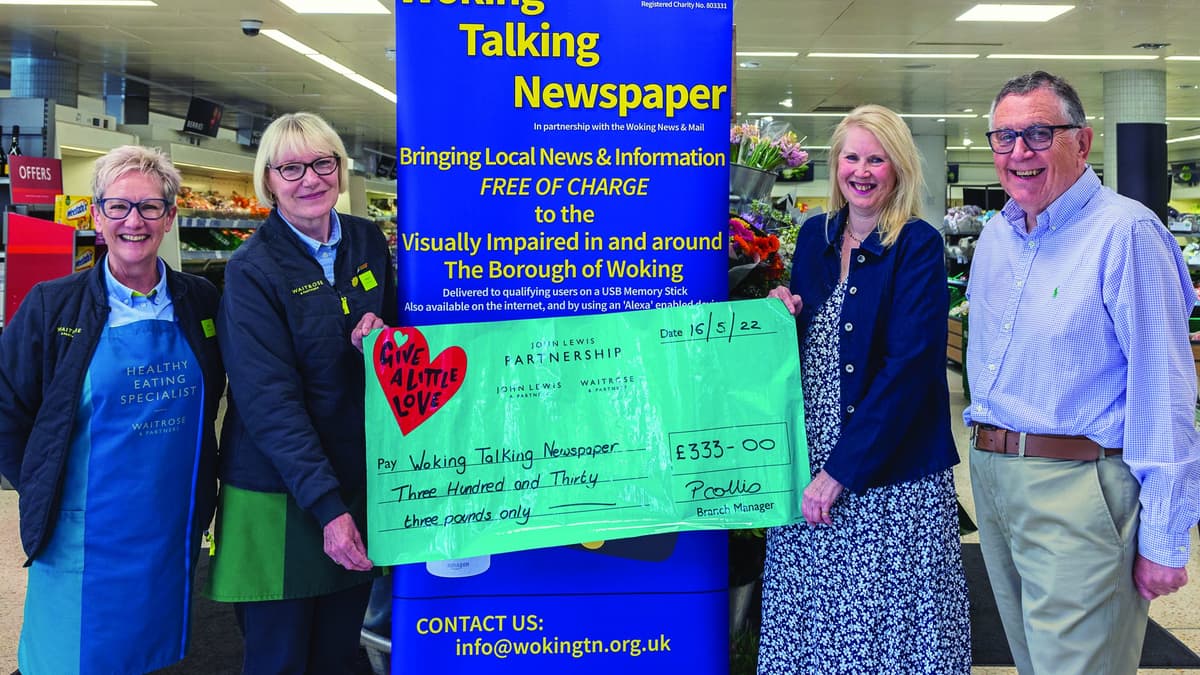 Welcome cash boost for talking newspaper | wokingnewsandmail.co.uk