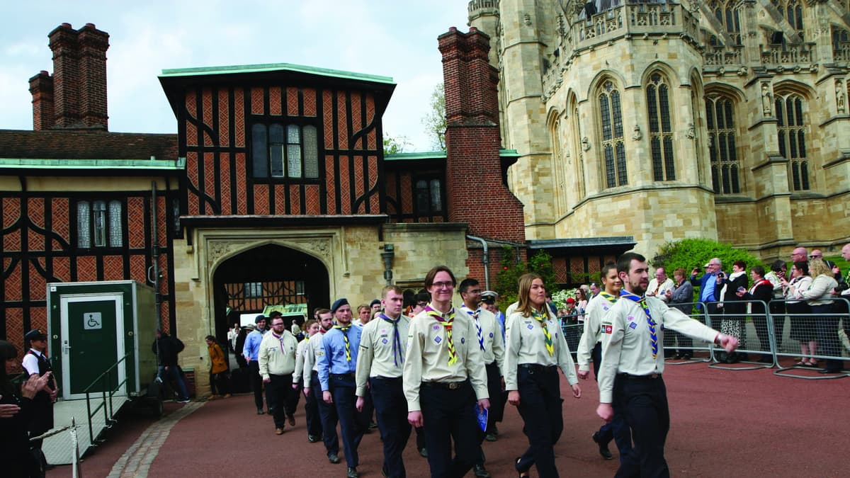 Scouts march into castle to receive their royal awards ...