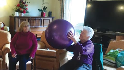 84-year-old fitness instructor puts her class through their paces ...