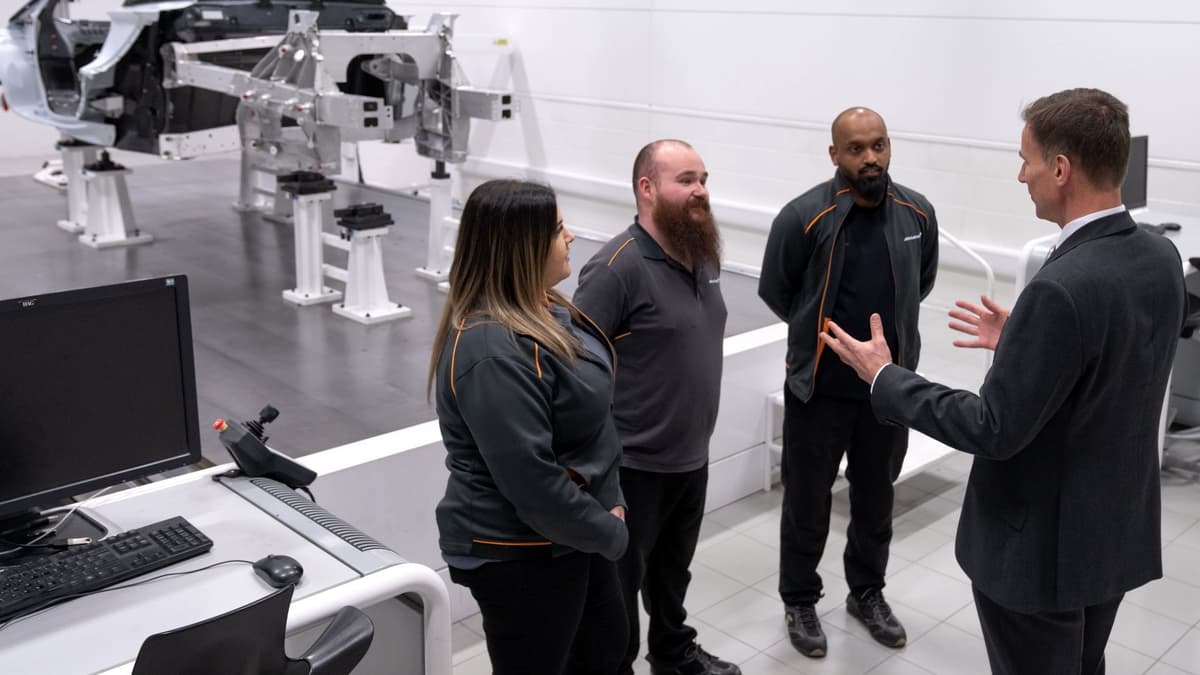 Chancellor puts spotlight on McLaren apprentices at Woking ...