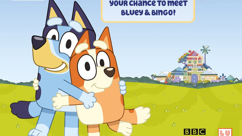 Shoppers get set to meet Bluey and Bingo from CBeebies in Woking town ...