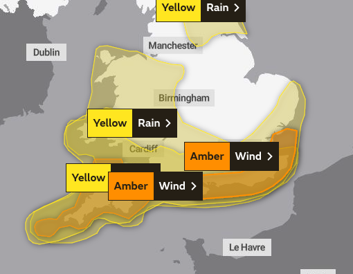 Storm Ciarán: Amber weather warning now in place for 'very strong winds ...