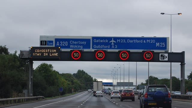 Arrest after Mercedes driven wrong way around Surrey M25 ...