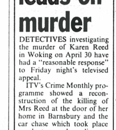 How the Woking News & Mail reported the Karen Reed murder in 1994: Part ...