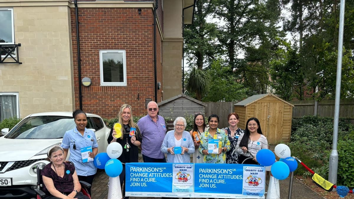 Camberley care home raises £200 for Parkinson's UK with charity car ...