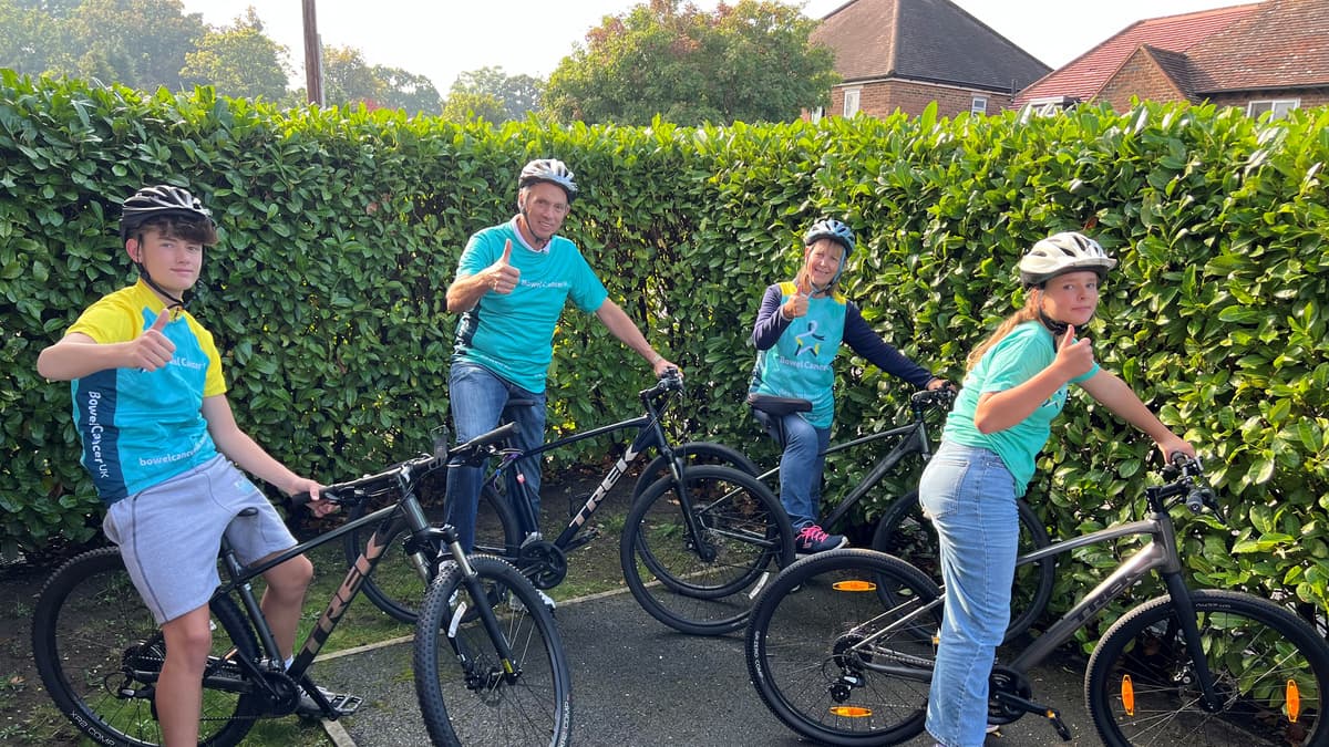 Woking grandad thanks colleagues for bowel cancer bike ride ...