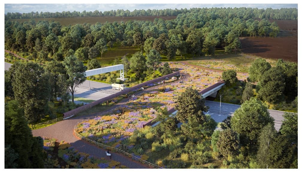 A3 to close this weekend to install UK's first heathland bridge ...